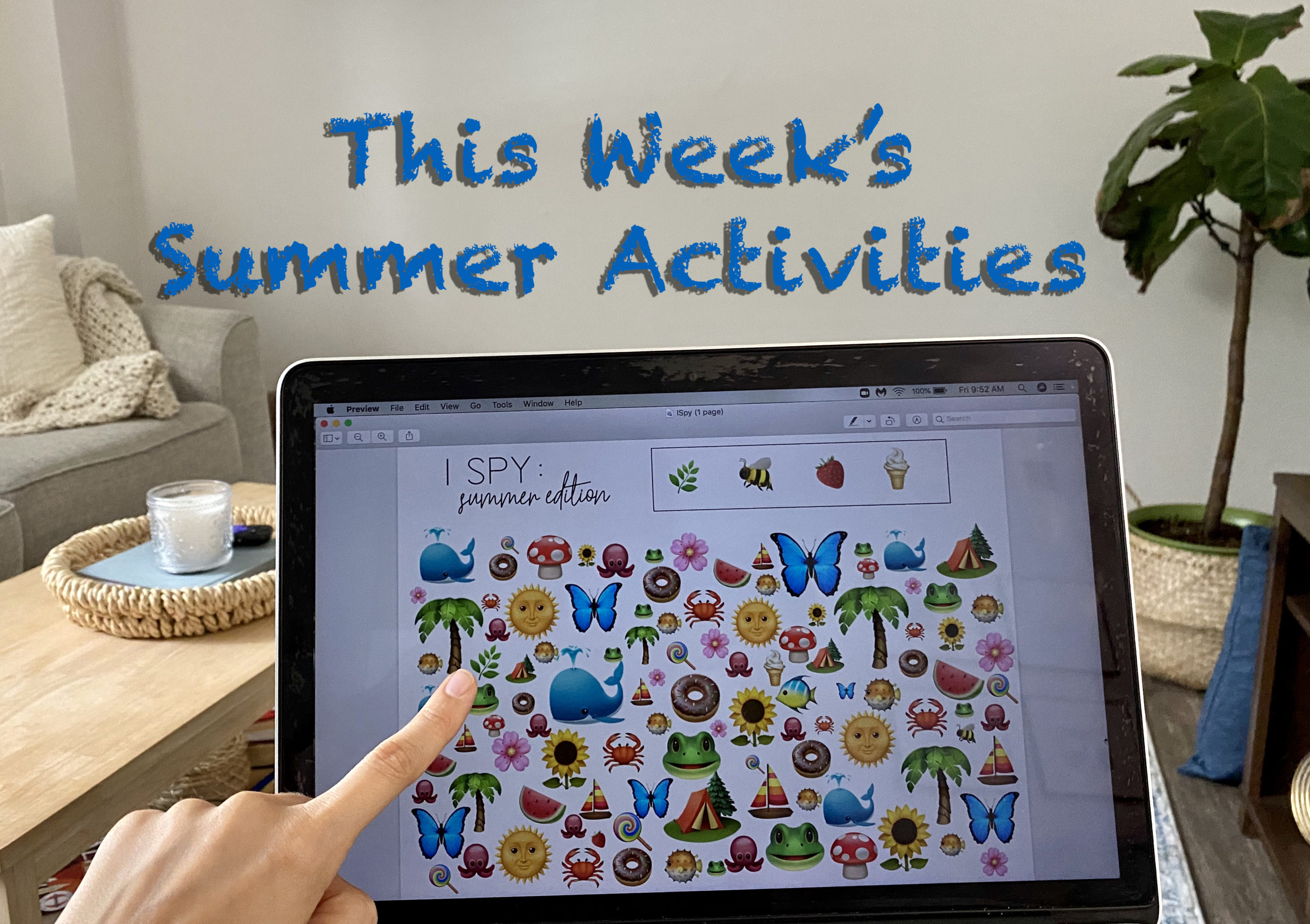 This Week's Summer Activities - Project Play Therapy