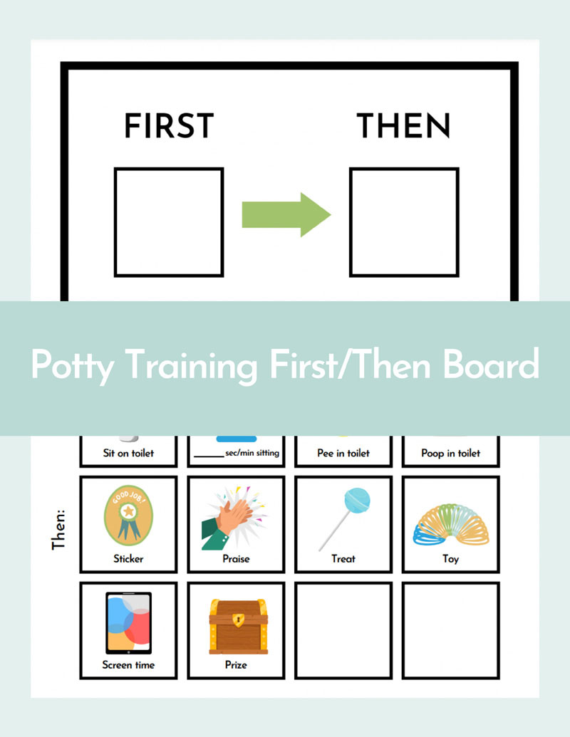 Potty Training Visuals | First Then Visual Free Printable