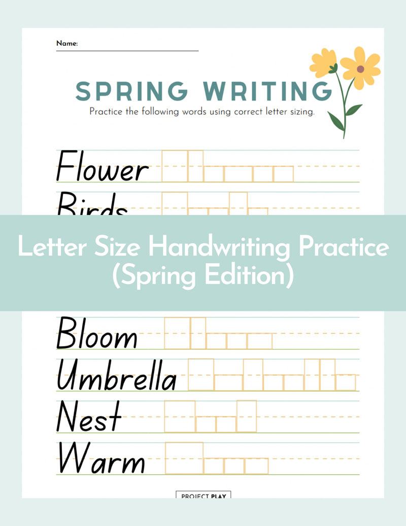 Handwriting Practice for Kids | Spring Activities for Kids