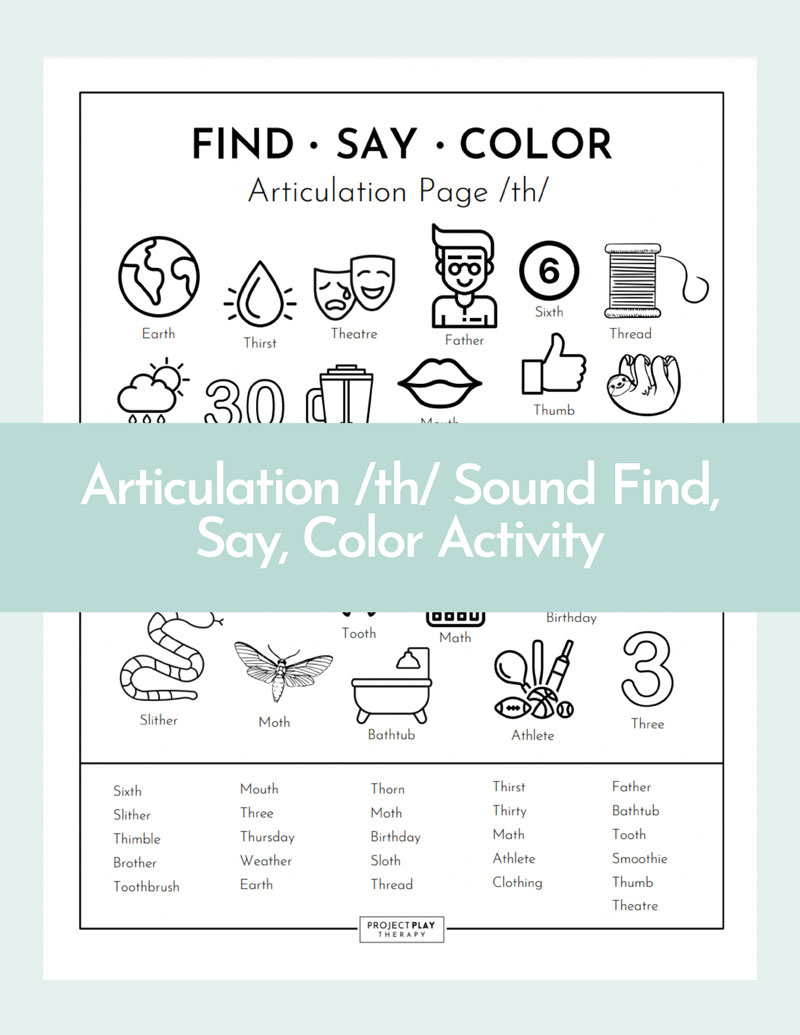 Free Articulation Games for Speech Therapy | TH Sound