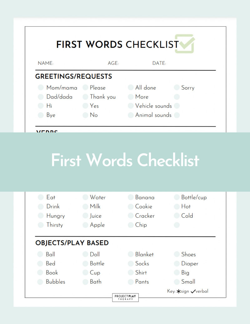 Baby's First Year Journal | Baby First Words List