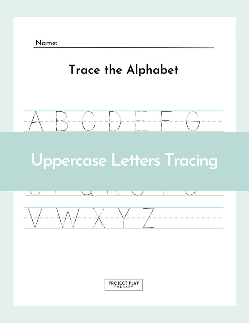 Uppercase Letters Tracing Worksheets | Letters Printables for Kids