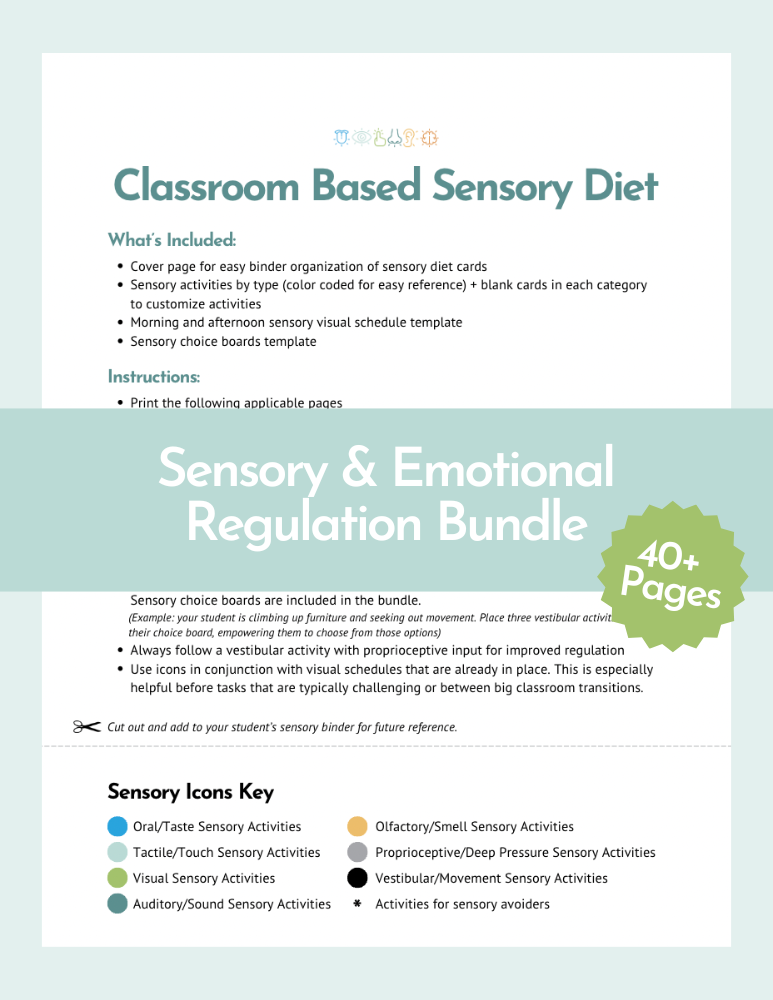 Sensory Processing | Emotional Regulation | Classroom Resources