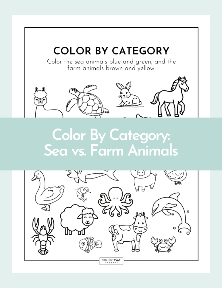 Color by Category | Preschool Color Activities | Animal Activities