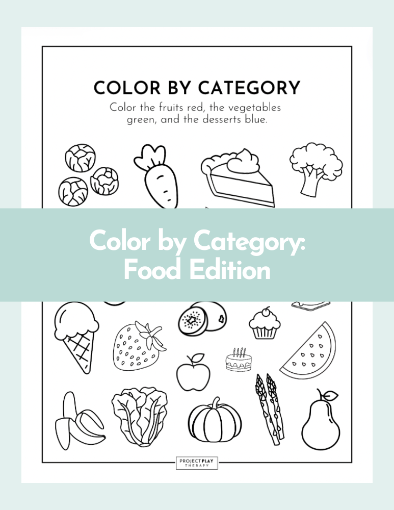 Color by Category: Food Edition - Project Play Therapy