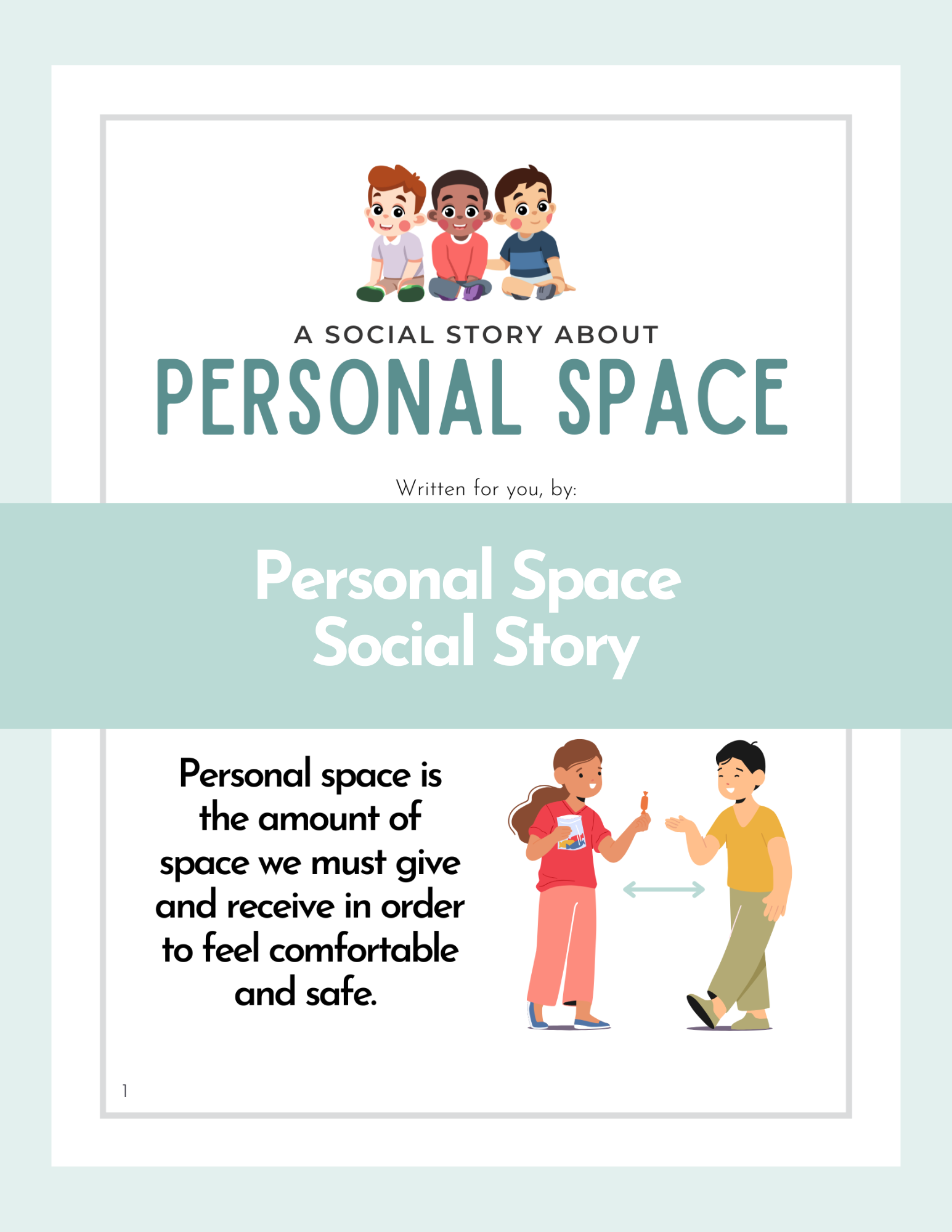 Personal Space Social Story - Project Play Therapy
