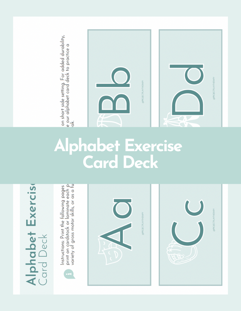 Alphabet Exercise Card Deck - Project Play Therapy